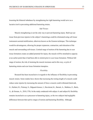 Hamstring Strains Project- FINAL! | PDF