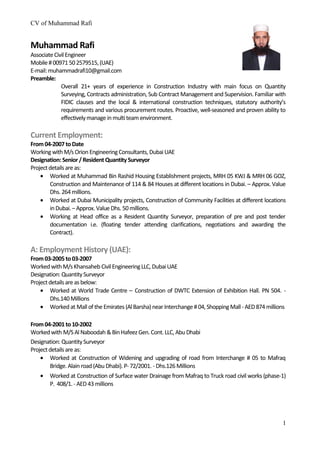 Muhammad Rafi | DOC | Civil Engineering Industry | Industries