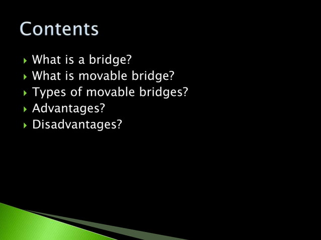 Types of Movable bridges | PPTX