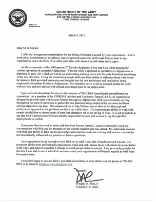 COL Sims_Letter of Recommendation | PDF