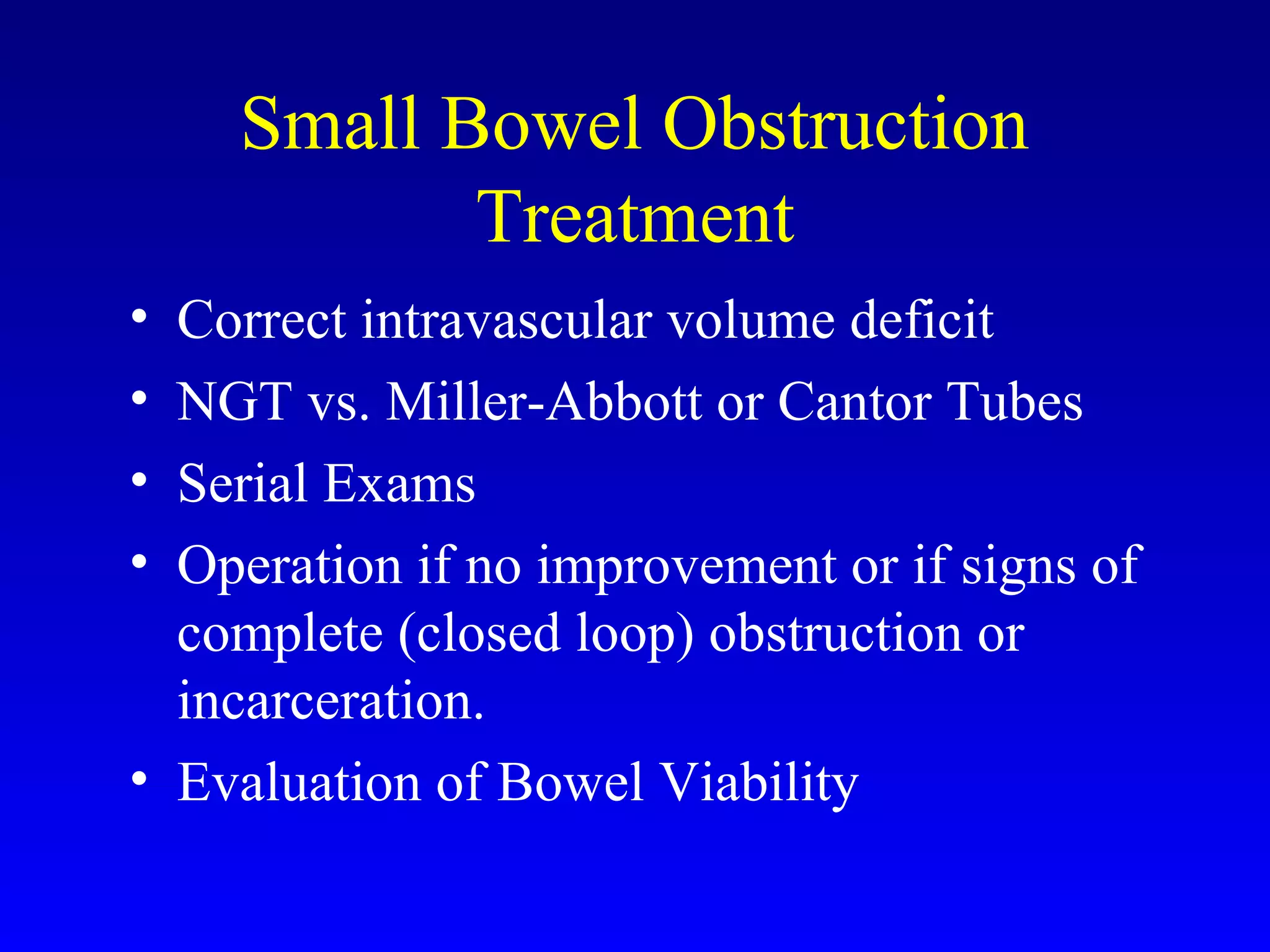 Bowel obstruction | PPT