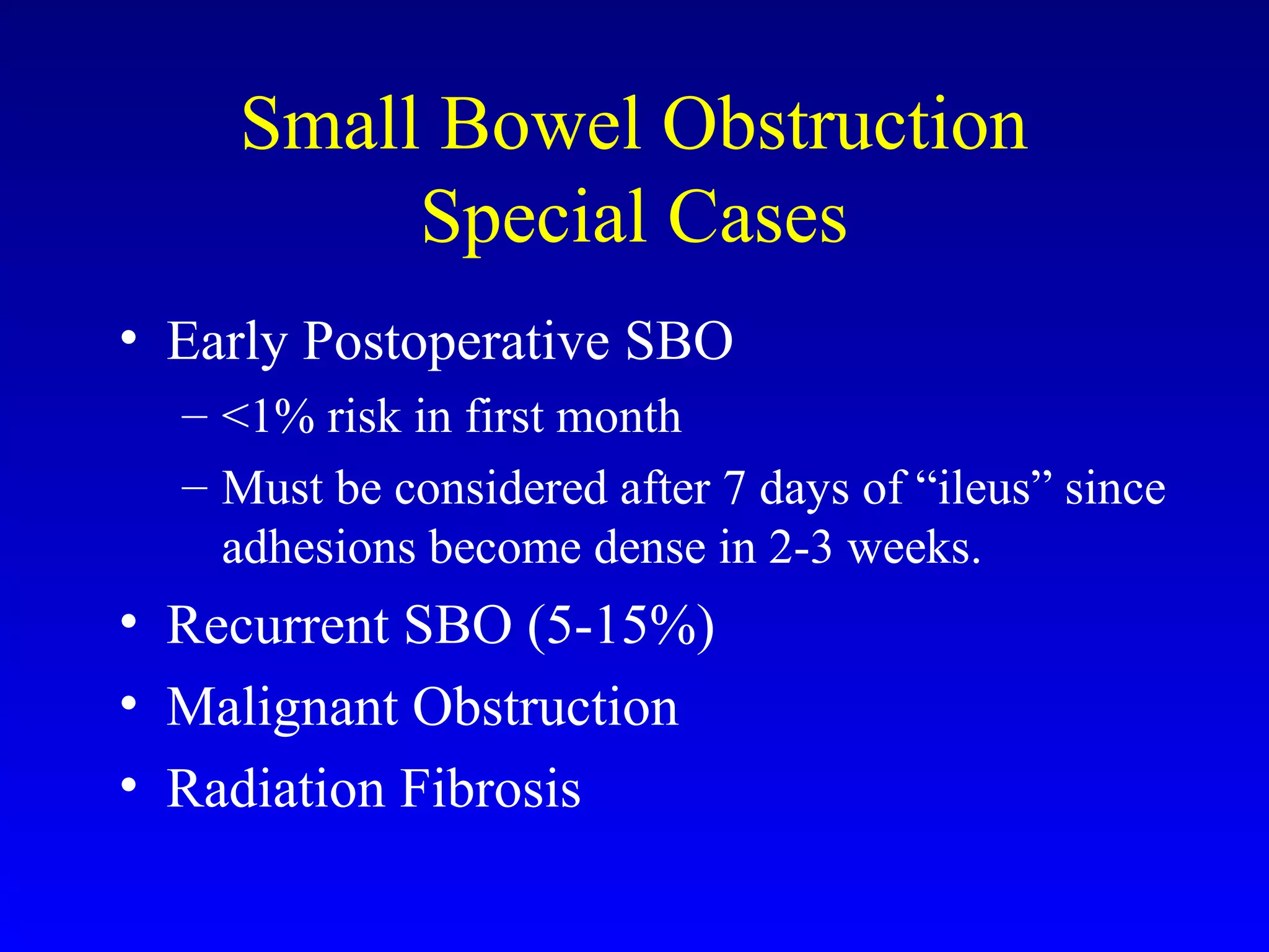 Bowel obstruction | PPT
