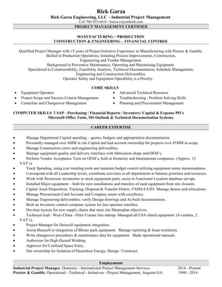 Ricks Resume 2016 | DOC