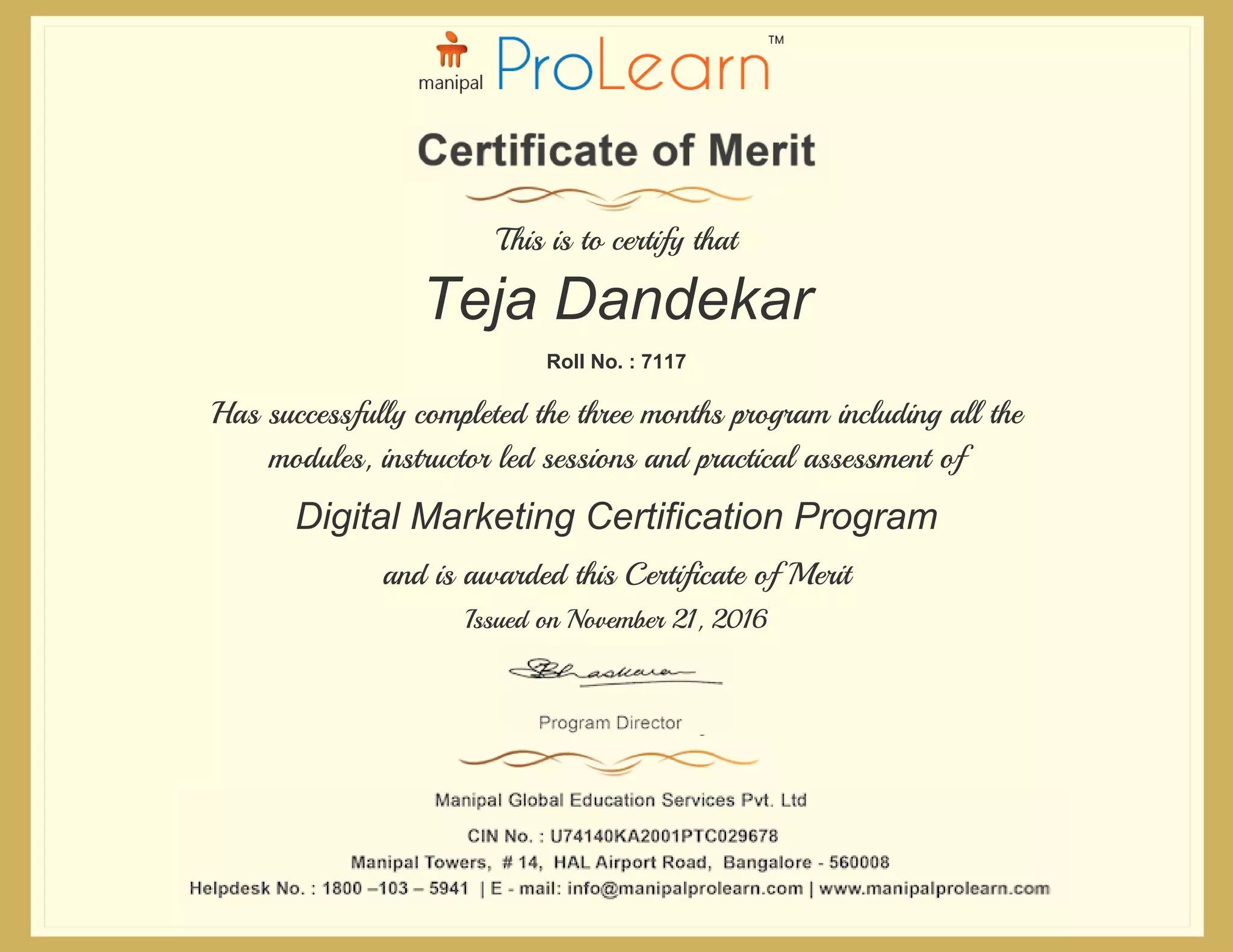 Digital Marketing Pro Learn Certification | PDF | Education