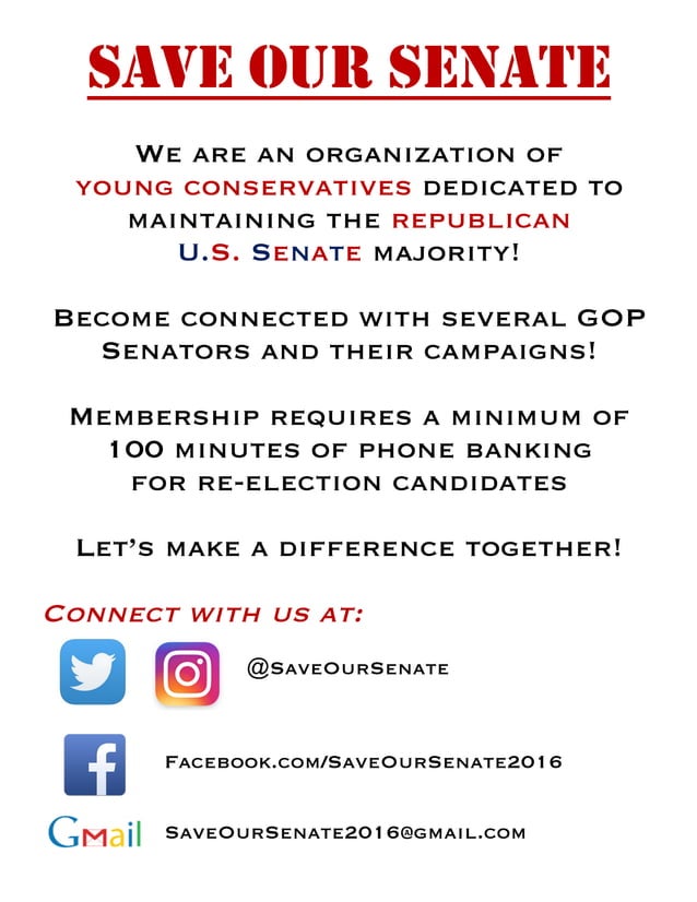 Save Our Senate Flyer | PDF