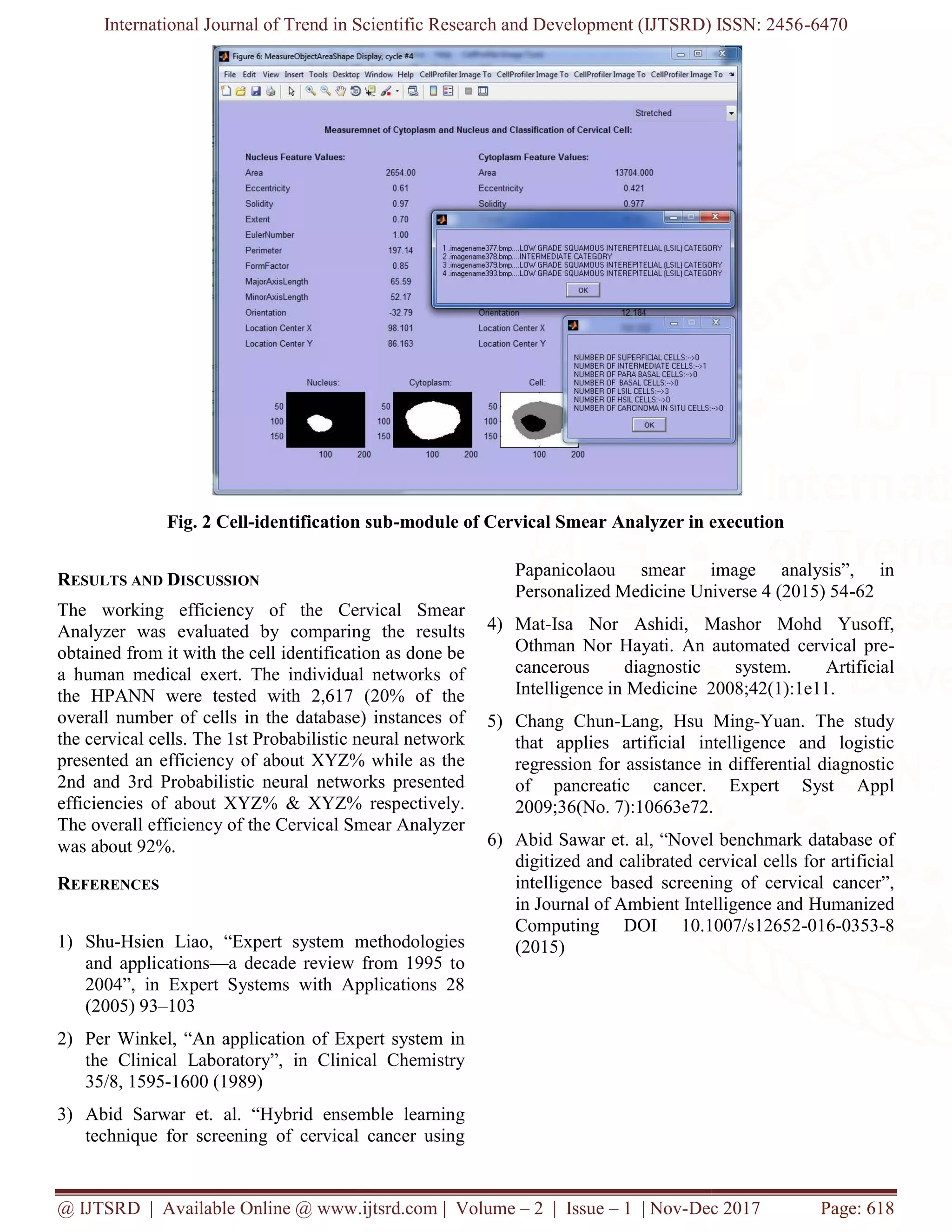 Cervical Smear Analyzer (CSA) Expert System for identification of ...