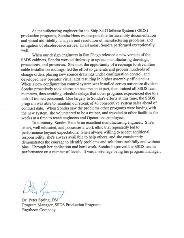 Peter Spring's letter | PDF