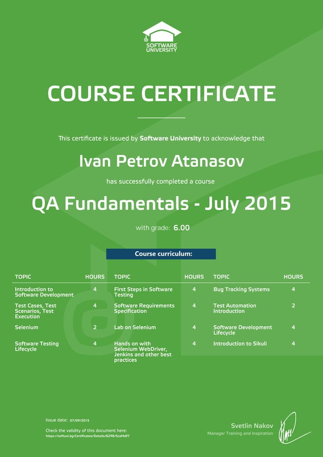 certificate_QA_Course | PDF