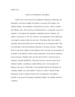 Frost Isolation Paper Final | DOCX