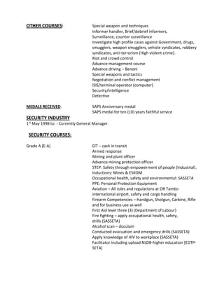 CV PJ COMBRINCK | PDF