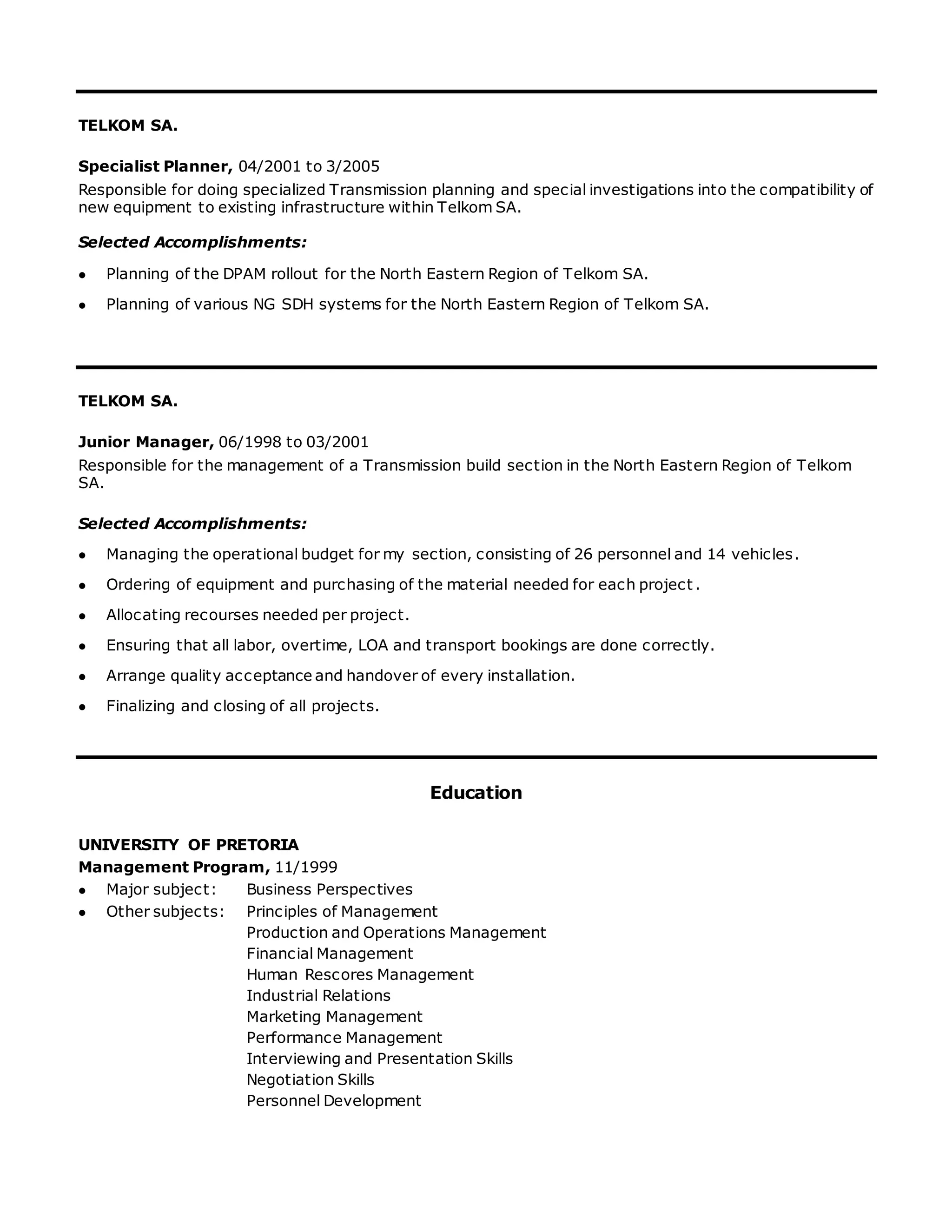 CV Marius Short | PDF