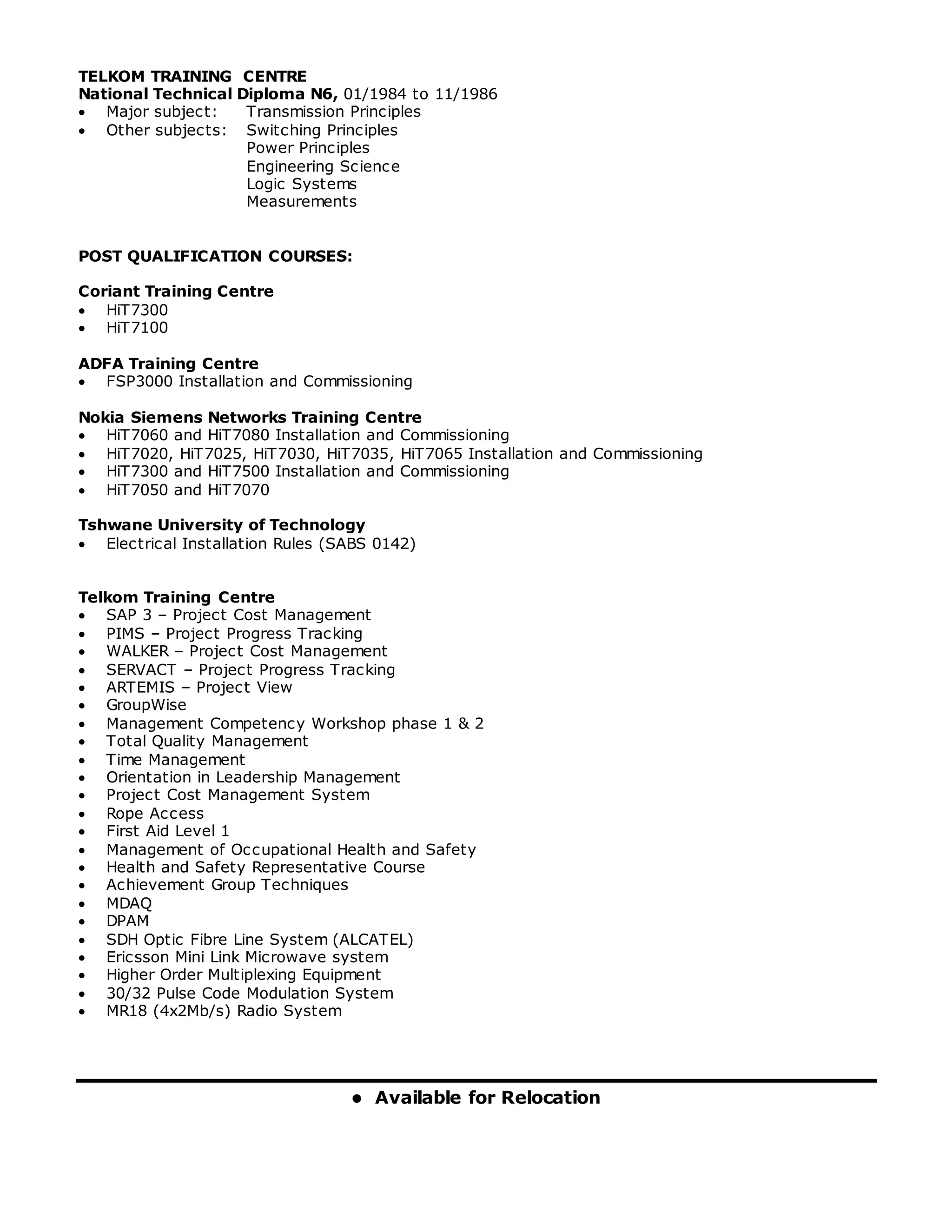 CV Marius Short | PDF