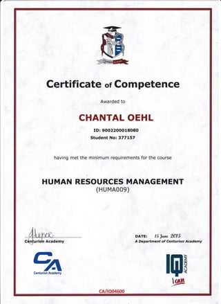 Certificate of Competence | PDF