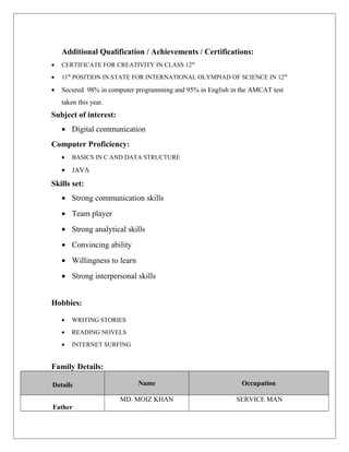 Resume Format (2) | DOC