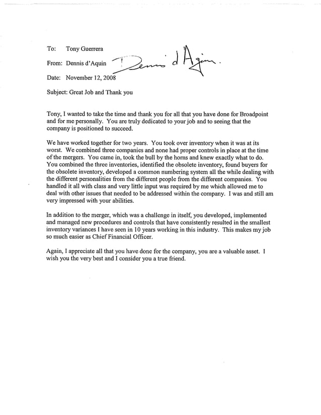 Dennis D'aquin letter | PDF