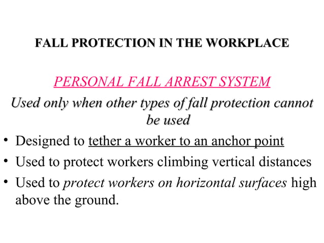Ppt workplace-fall-protection | PPT