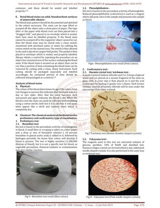 Forensic Existence of Blood as a Dynamic Evidence | PDF