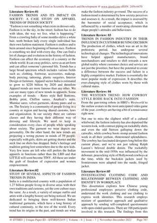 Impact of Western Style on the Evolution of Fashion Trends | PDF