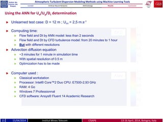 2014 CISAP6 Atmospheric Turbulent Dispersion Modeling Methods using Machine Learning Tools | PPT