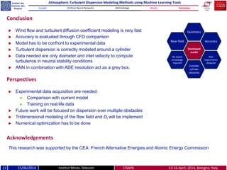 2014 CISAP6 Atmospheric Turbulent Dispersion Modeling Methods using Machine Learning Tools | PPT