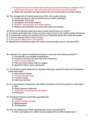 95 Multiple Choice Questions (MCQS) -uveitis-orbit-lid-lacrimal 2009.doc
