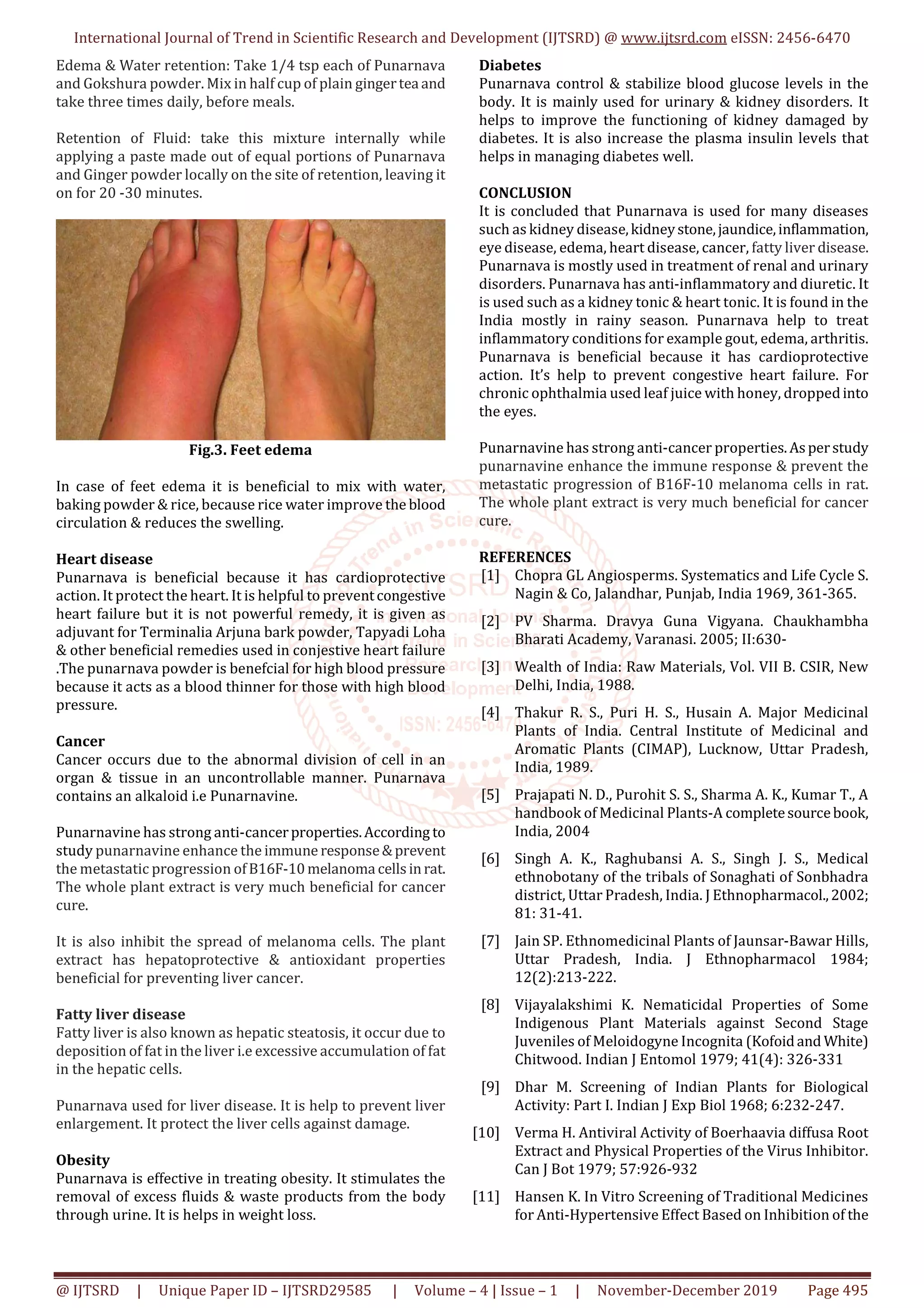 Review on Traditional Indian Herbs Punarnava and Its Health Benefits | PDF