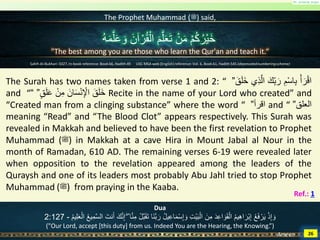 Al Quran (Chapter 96): Surah Al-Alaq [Blood Clot], Surah Ikra [Read] | PDF