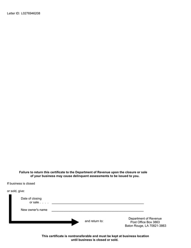 Sales Tax Certificate | PDF
