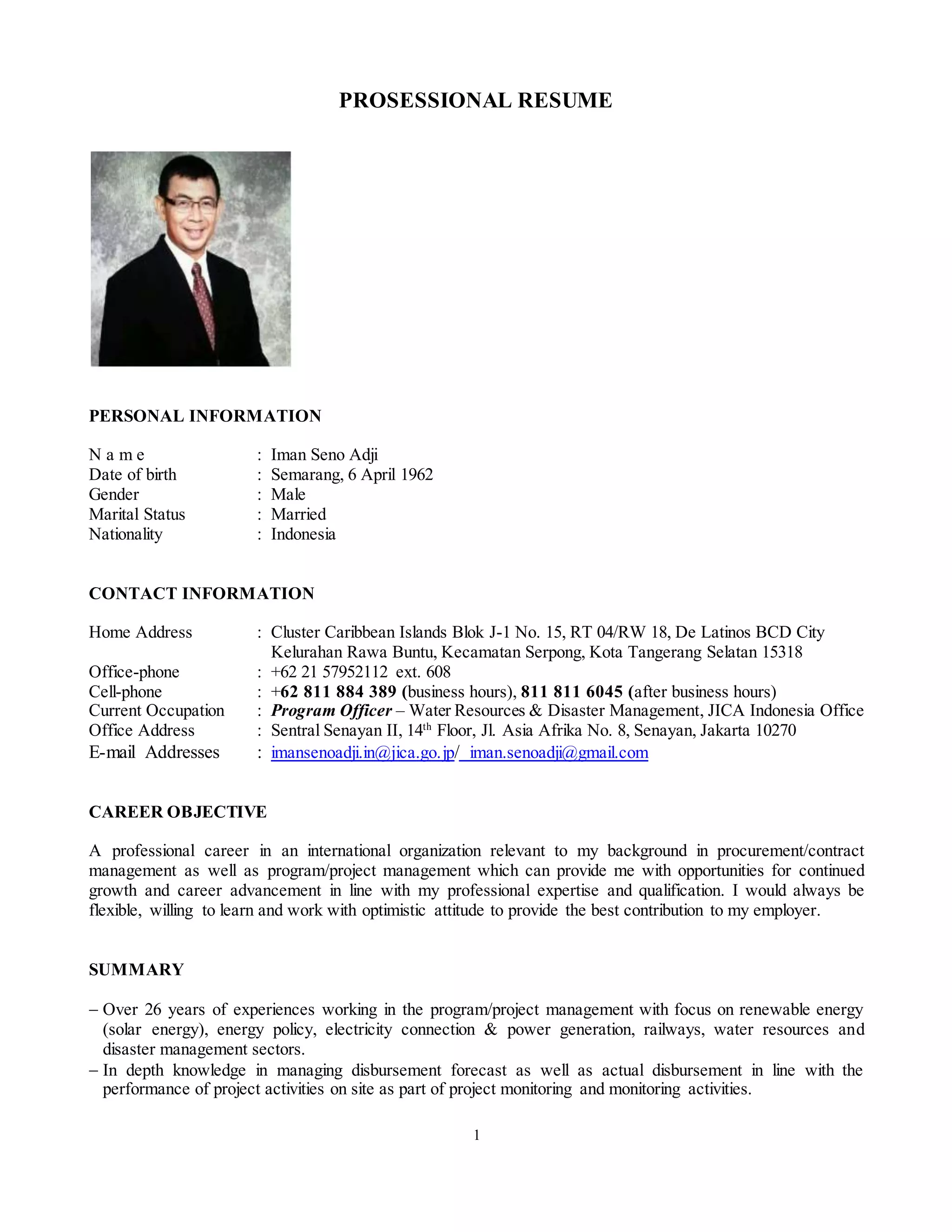 Curriculum Vitae (Iman Seno Adji) | PDF