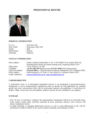 Curriculum Vitae (Iman Seno Adji) | PDF