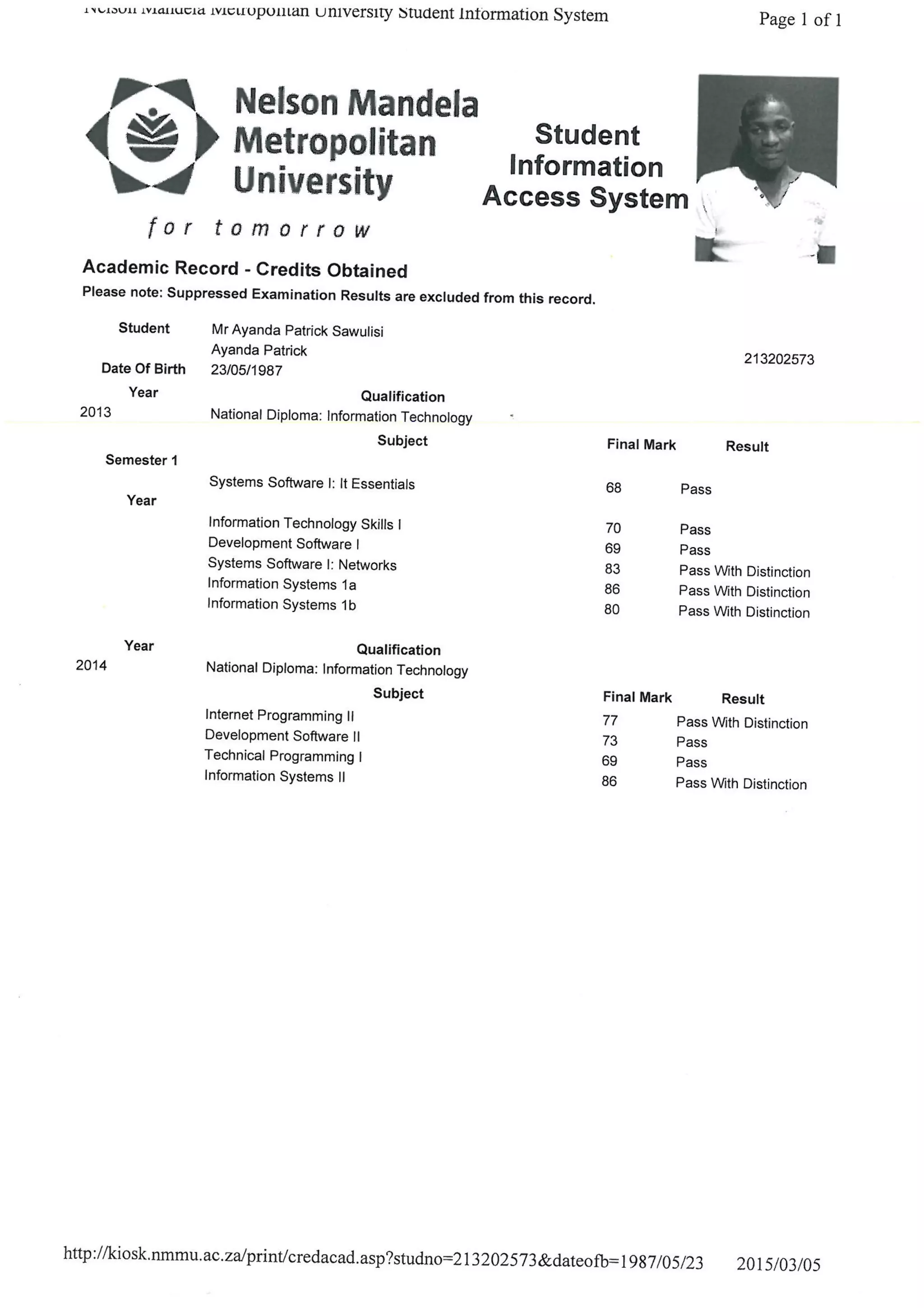 Academic record | PDF