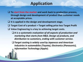 TARGET COSTING AND COST ACCOUNTINGFSGSGGSG | PPT
