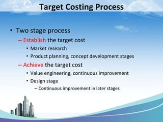 TARGET COSTING AND COST ACCOUNTINGFSGSGGSG | PPT