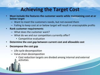 TARGET COSTING AND COST ACCOUNTINGFSGSGGSG | PPT
