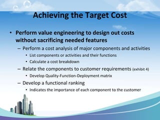 TARGET COSTING AND COST ACCOUNTINGFSGSGGSG | PPT