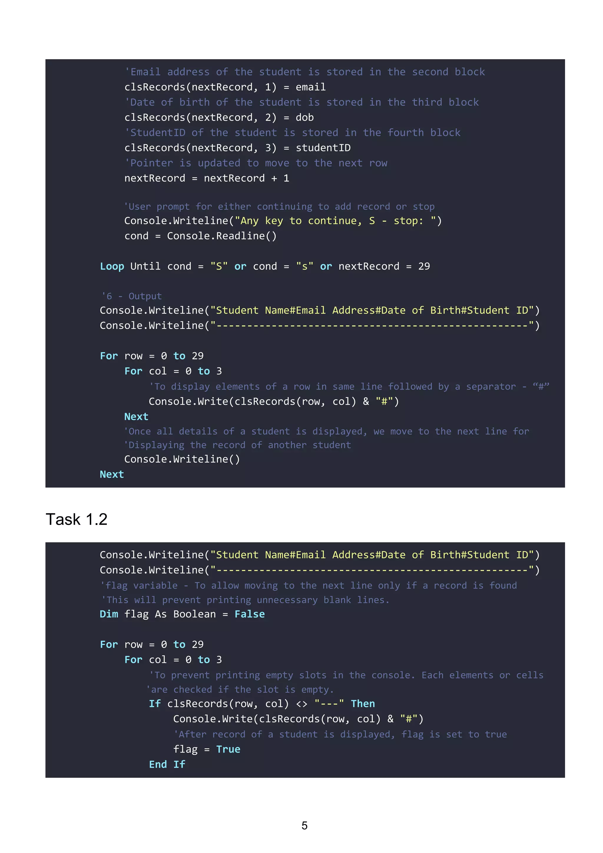 9608 Computer Science Cambridge International AS level Pre-Release May June paper 22 2019 Tasks ...