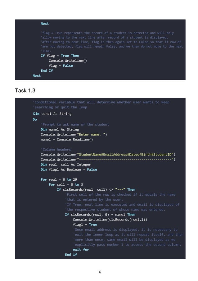 9608 Computer Science Cambridge International AS level Pre-Release May June paper 22 2019 Tasks ...