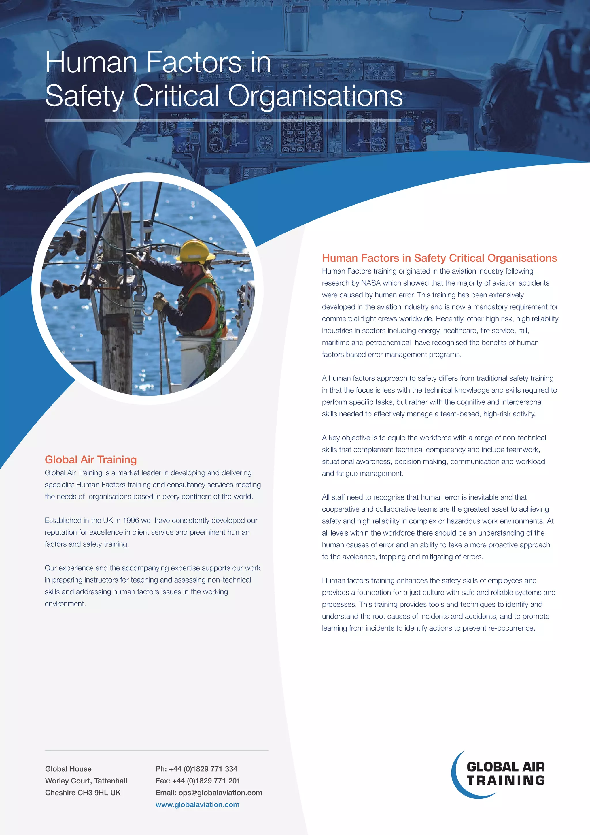 Human Factors in Safety Critical Organisations | PDF