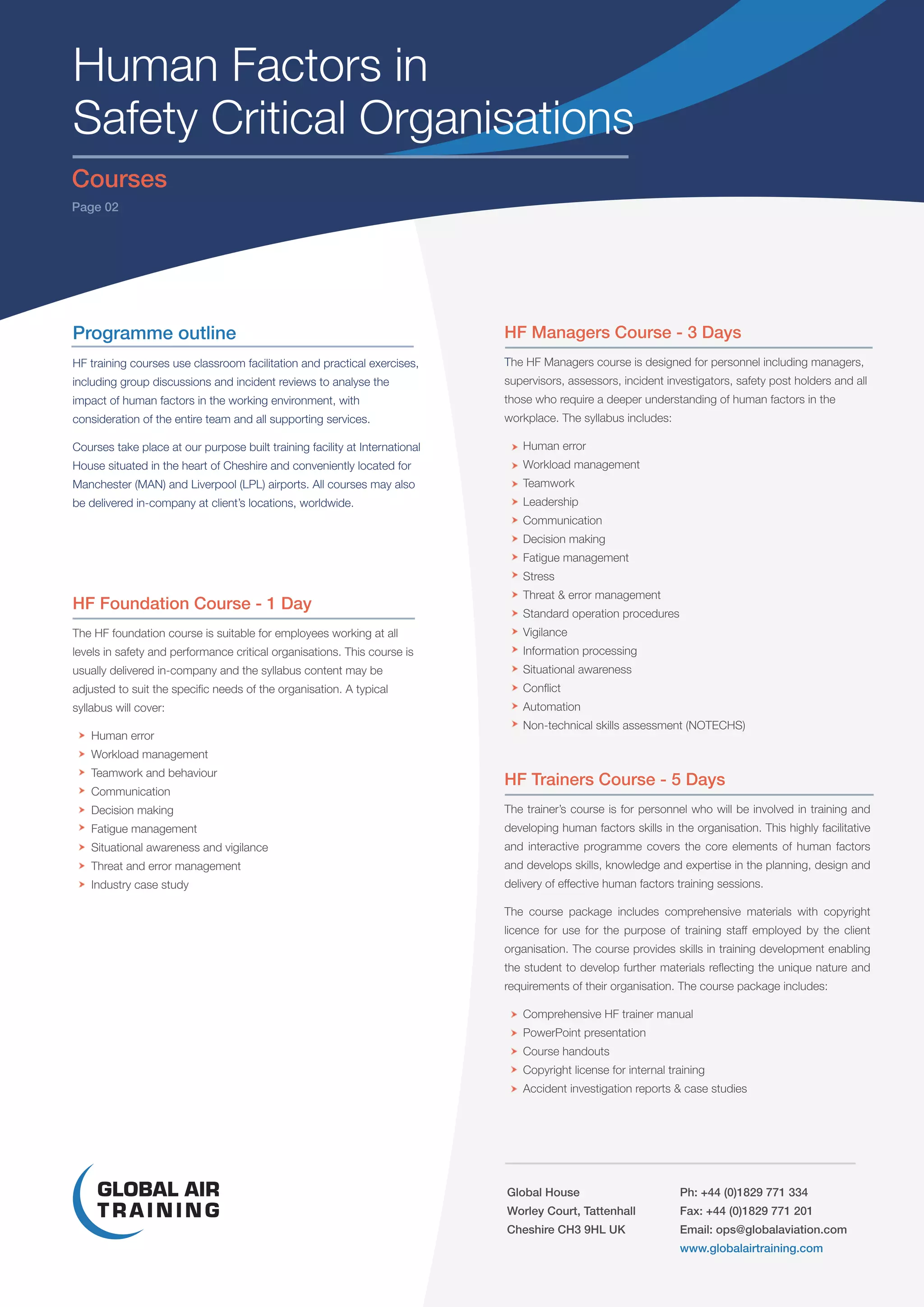 Human Factors in Safety Critical Organisations | PDF