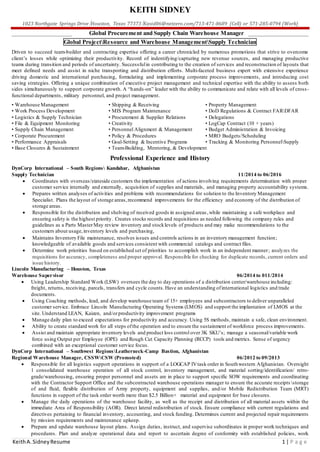 Resume -Sidney, Keith A. | PDF