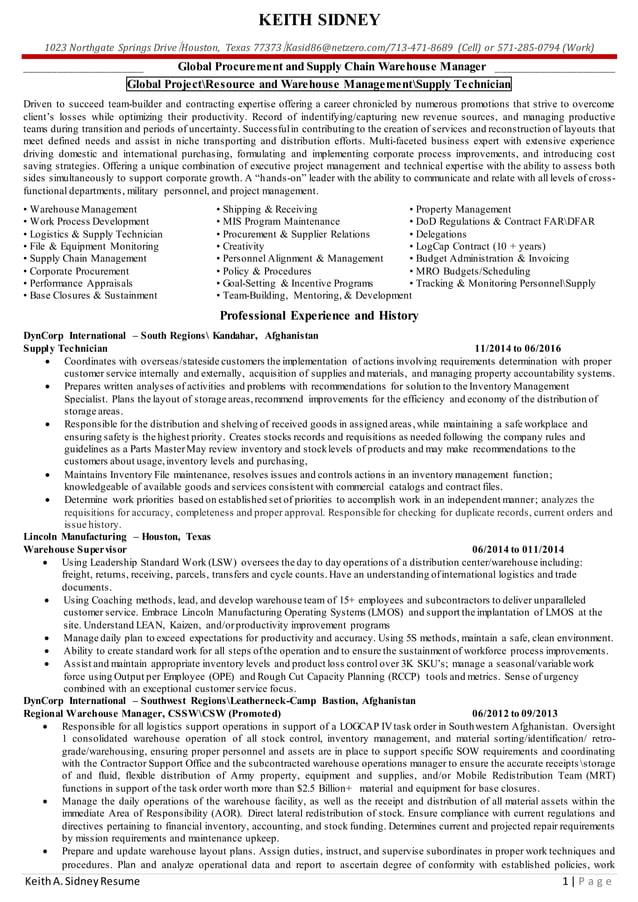 Resume -Sidney, Keith A. | PDF
