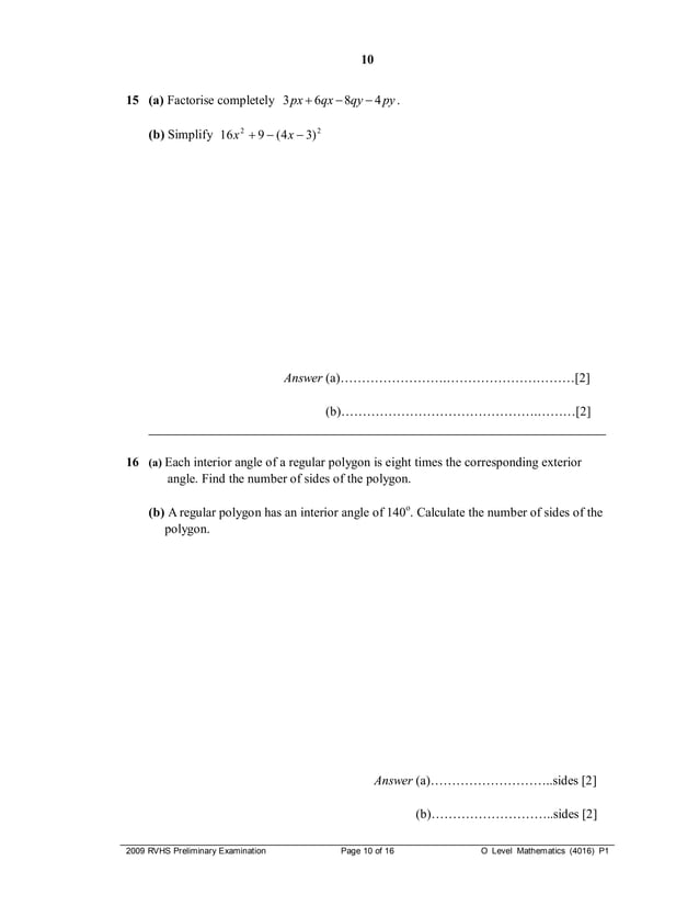 River Valley Emath Paper1_printed | PDF