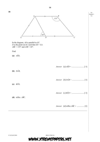 2010 Emath Paper1 | PDF | Educational Assessment | Education