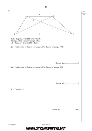 2010 Emath Paper1 | PDF | Educational Assessment | Education