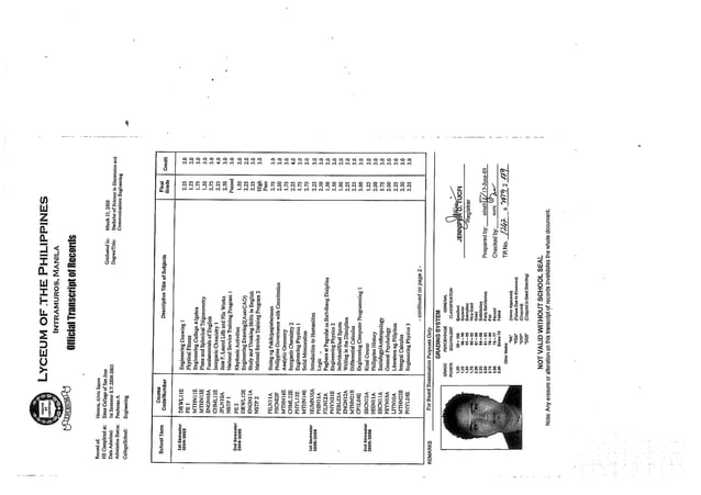 TRANSCRIPT & CERTIFICATE | PDF