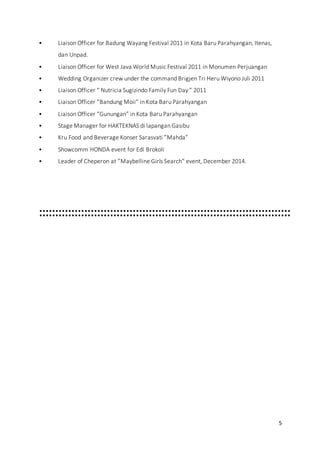 CV Vindy Astriyanti | PDF