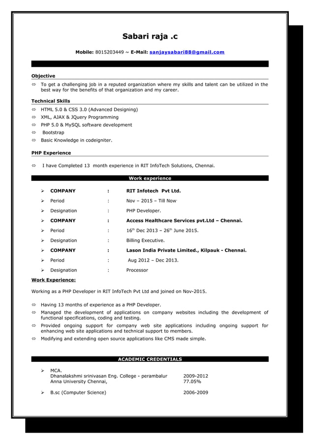 sabari rajac php developers | PDF