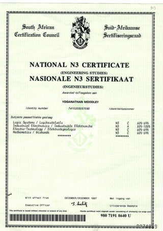 N3 Certificate Electrical | PDF