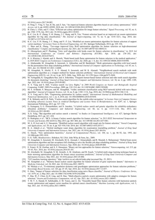 Cuckoo algorithm with great deluge local-search for feature selection problems | PDF