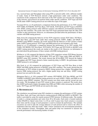 A COMPARISON OF CONGESTION CONTROL VARIANTS OF TCP IN REACTIVE ROUTING PROTOCOLS MANET | PDF